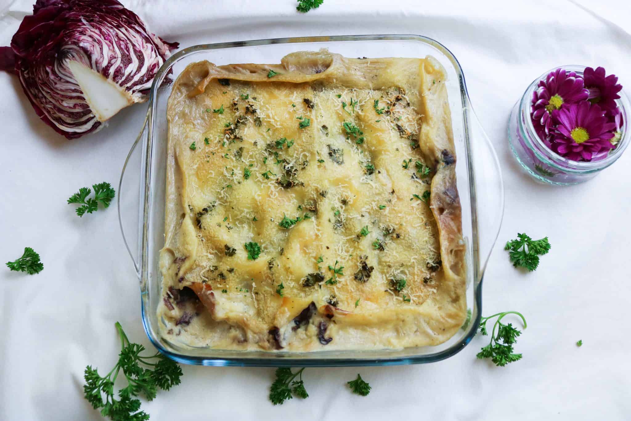 Radicchio and Smoked Tofu Lasagna • a Veg Taste from A to Z