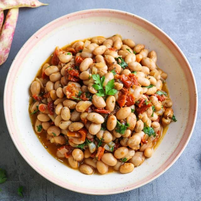 Borlotti Beans and Sundried Tomato Salad • a Veg Taste from A to Z