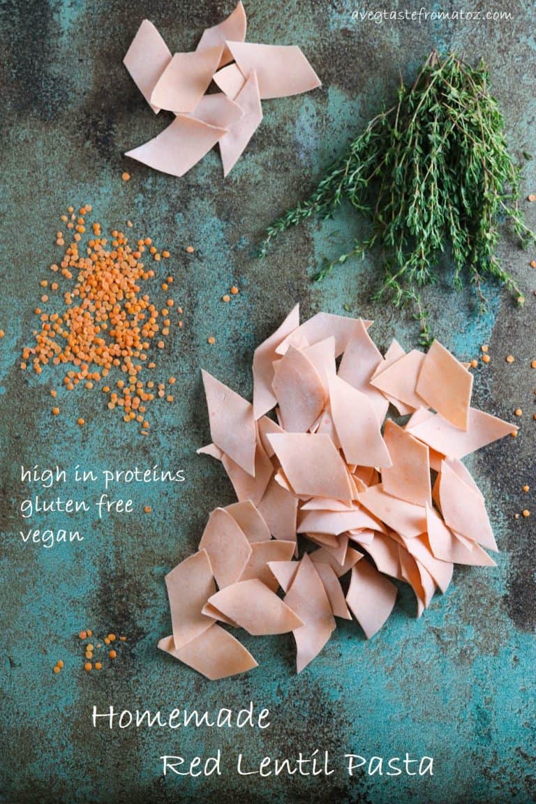 Homemade Red Lentil Pasta • a Veg Taste from A to Z