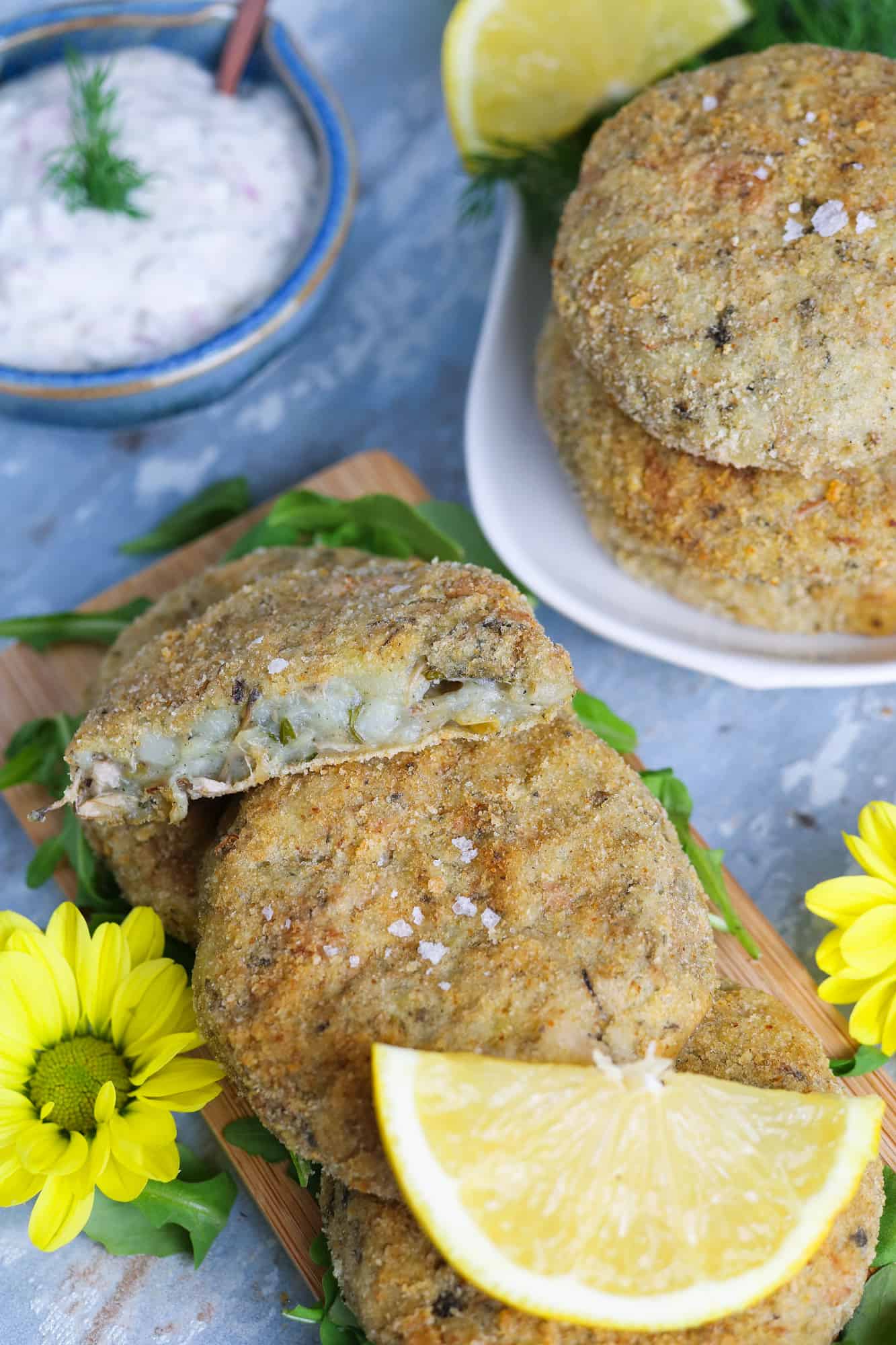 "Fish" Cakes di Banana Blossom • a Veg Taste from A to Z