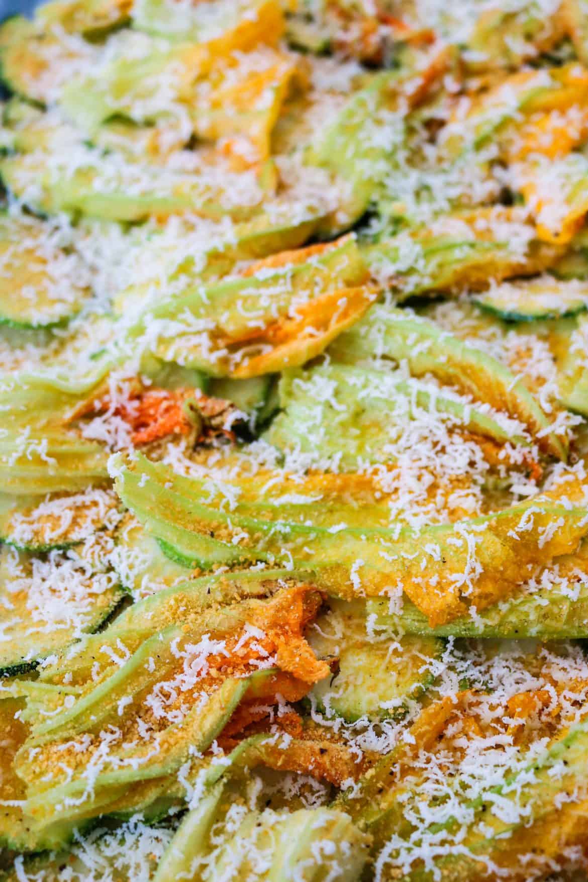 Simple Blossom and Courgette Bake • a Veg Taste from A to Z