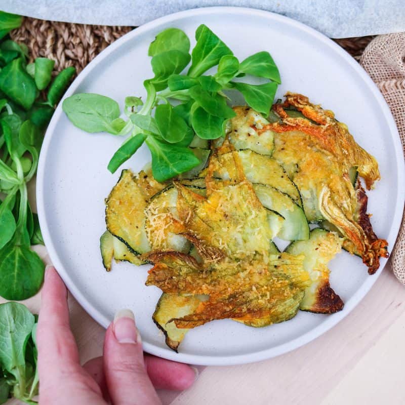 Simple Blossom and Courgette Bake • a Veg Taste from A to Z