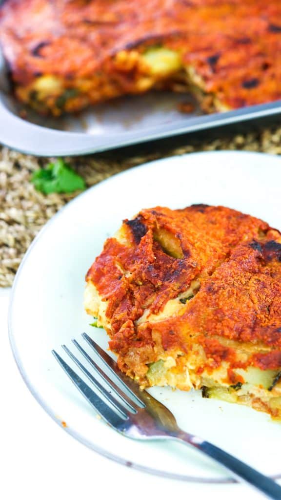 Vegan Courgette Parmigiana • a Veg Taste from A to Z