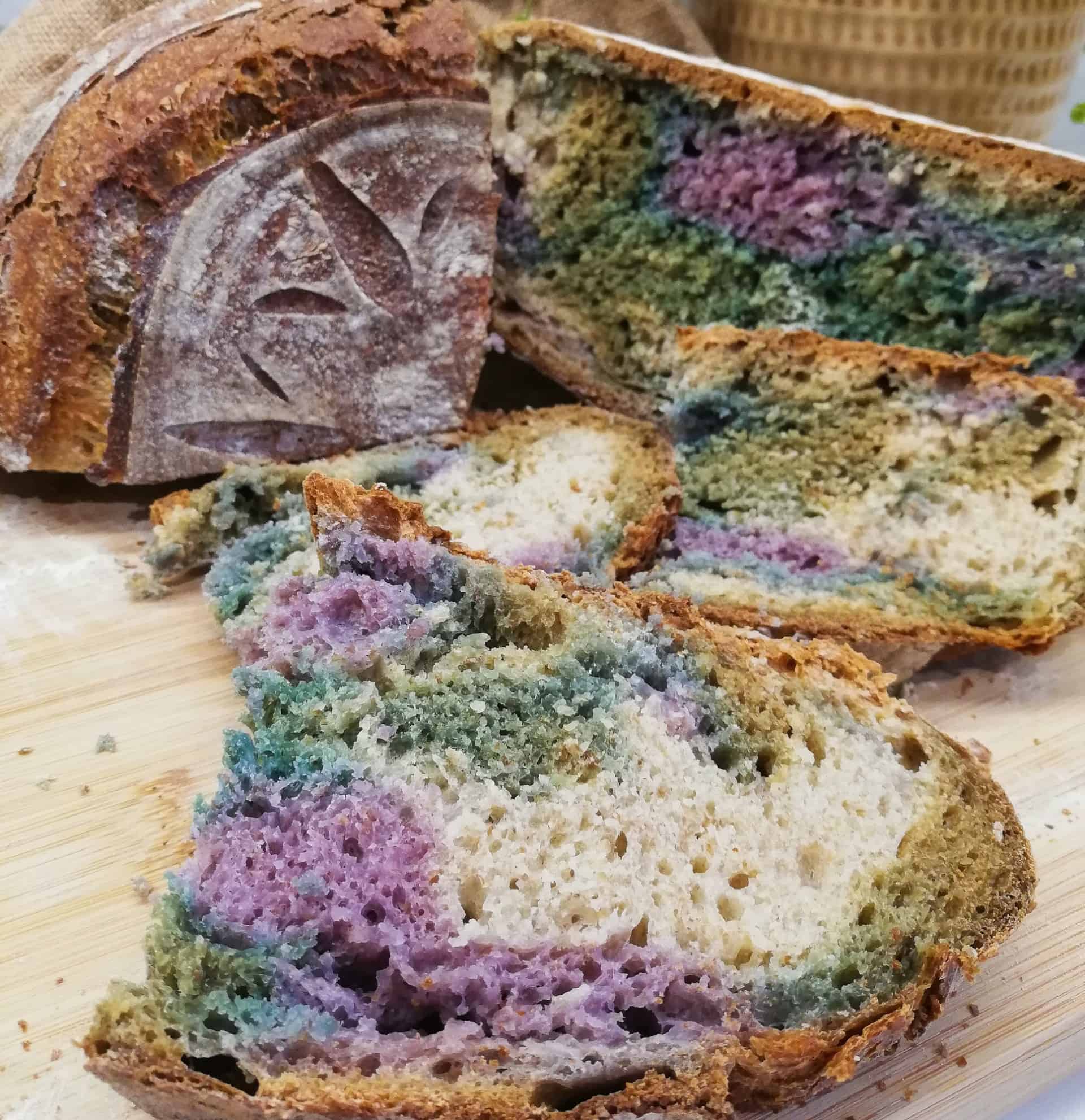 Multicoloured Sourdough Bread • a Veg Taste from A to Z