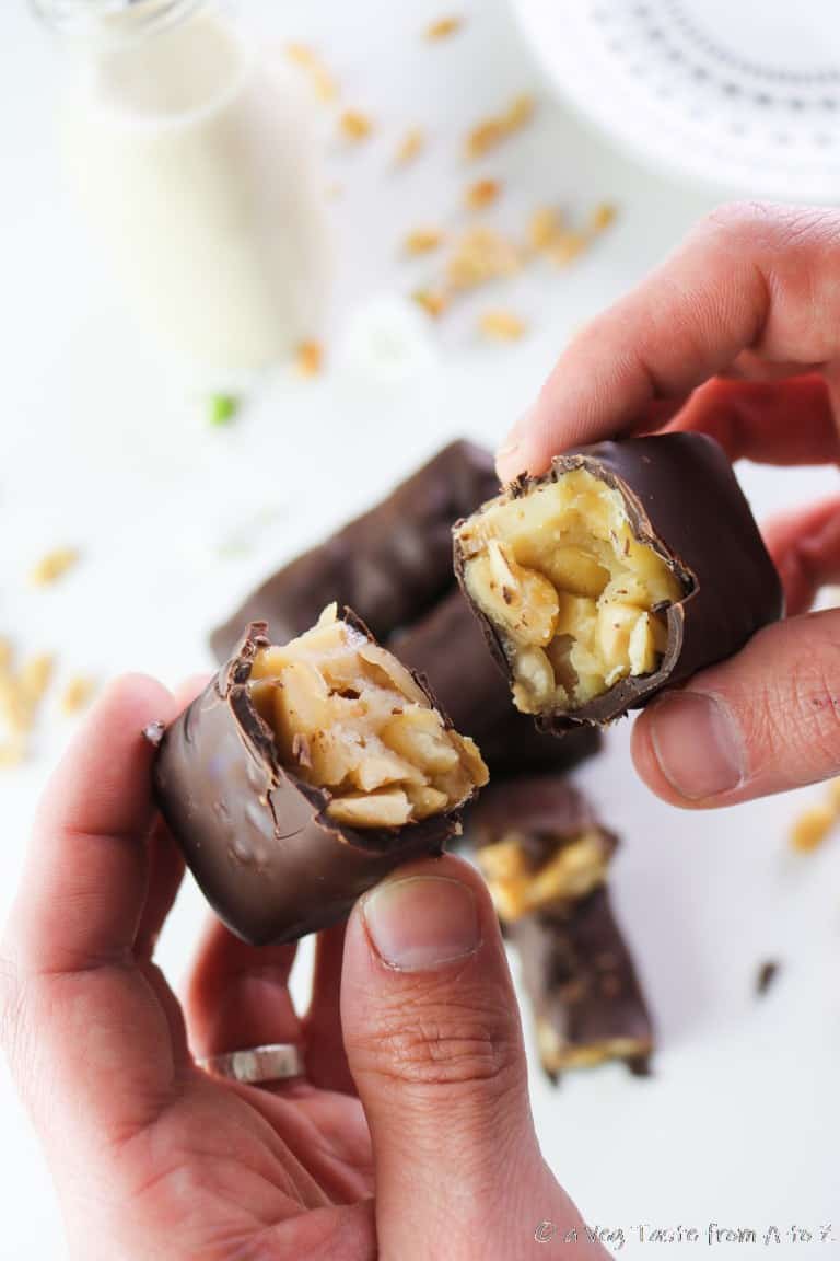 Vegan Snickers Bars • a Veg Taste from A to Z