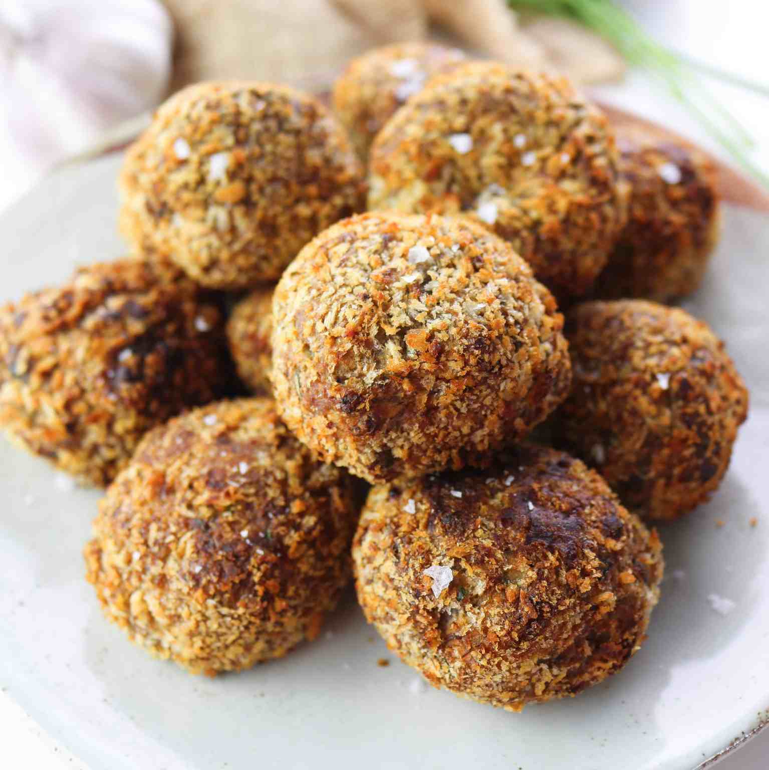 Tofu Puffs with Asian Vegan Mushroom Sauce • a Veg Taste from A to Z