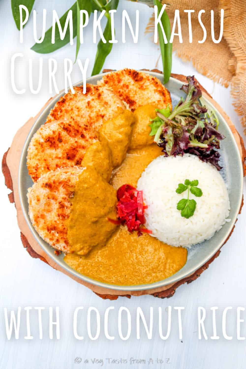 Pumpkin Katsu Curry with Coconut Rice • a Veg Taste from A to Z