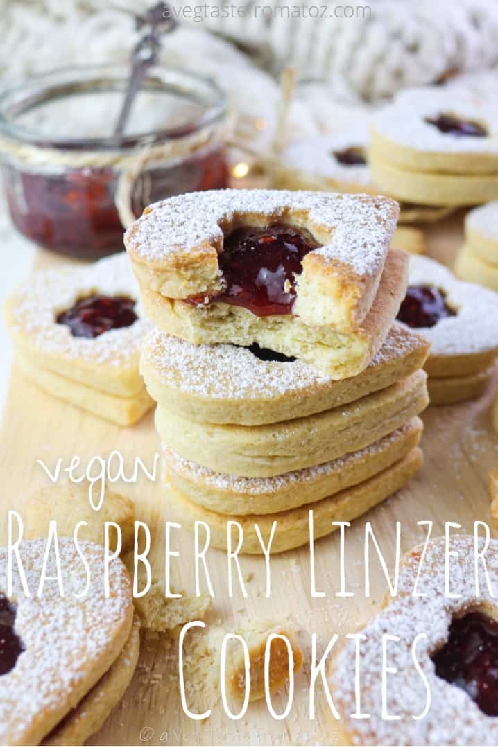 Vegan Raspberry Linzer Cookies