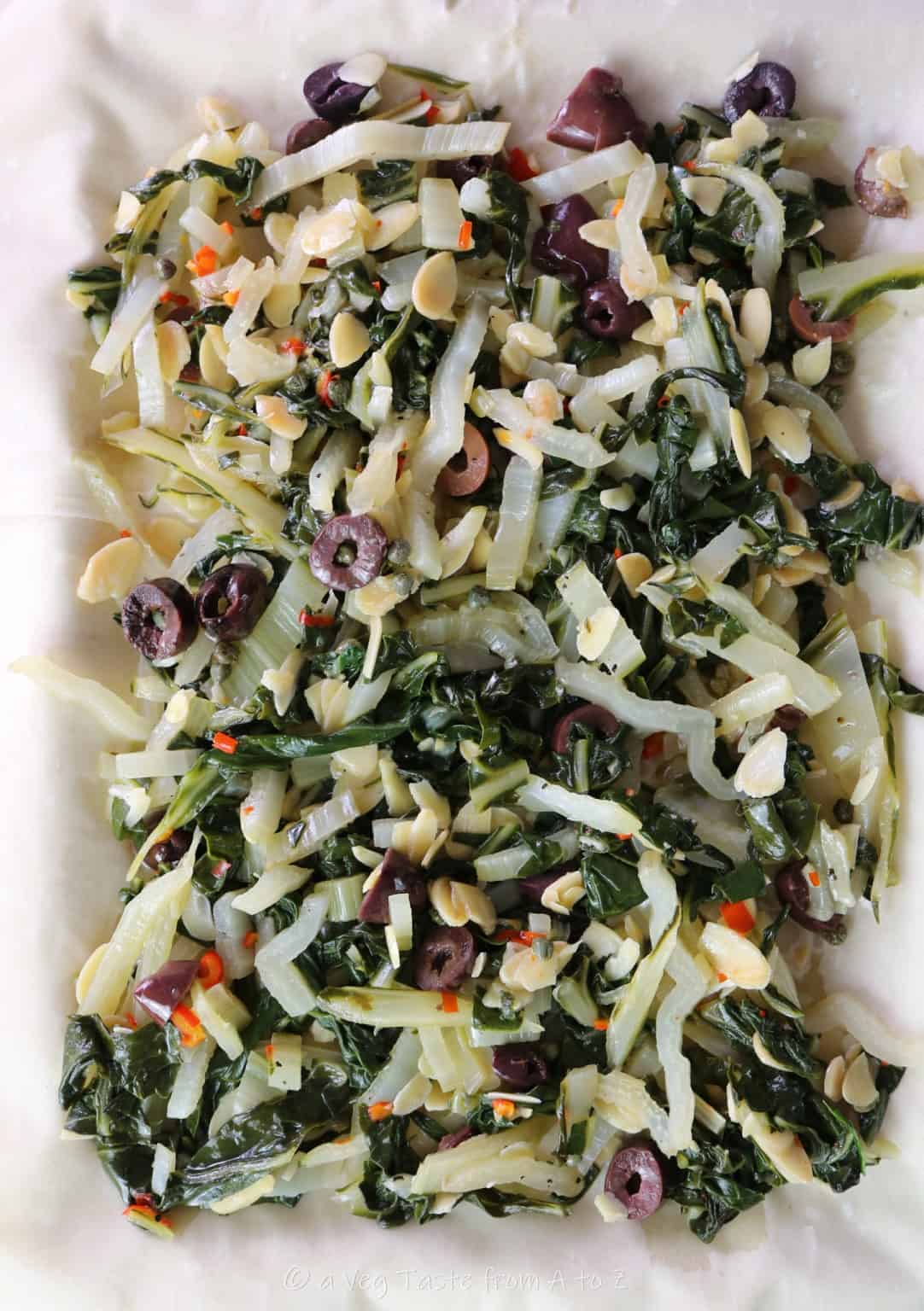Vegan Swiss Chard Strudel with Caper, Olive & Almond • a Veg Taste from ...