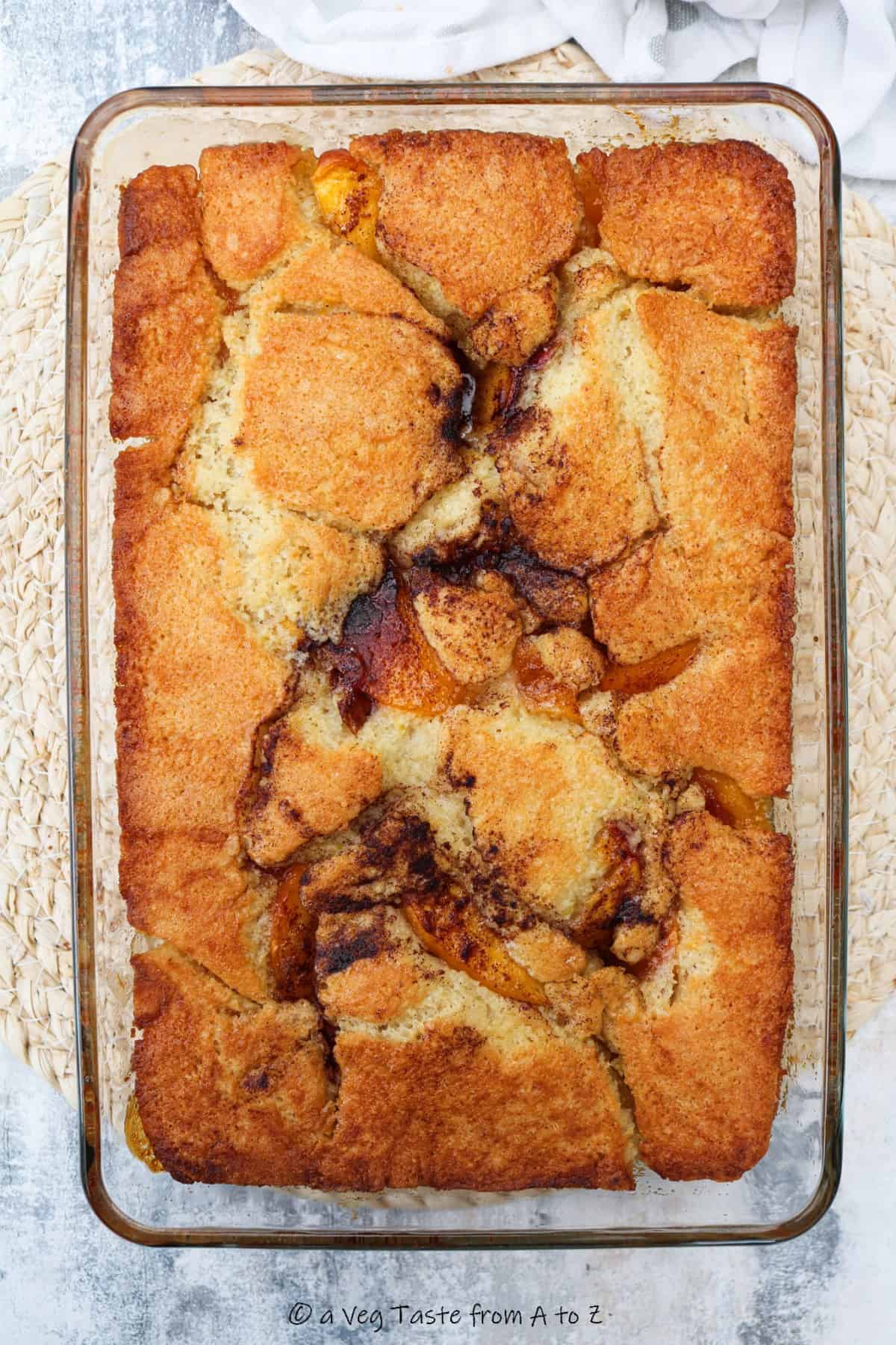 Easy Nectarine Cobbler • a Veg Taste from A to Z