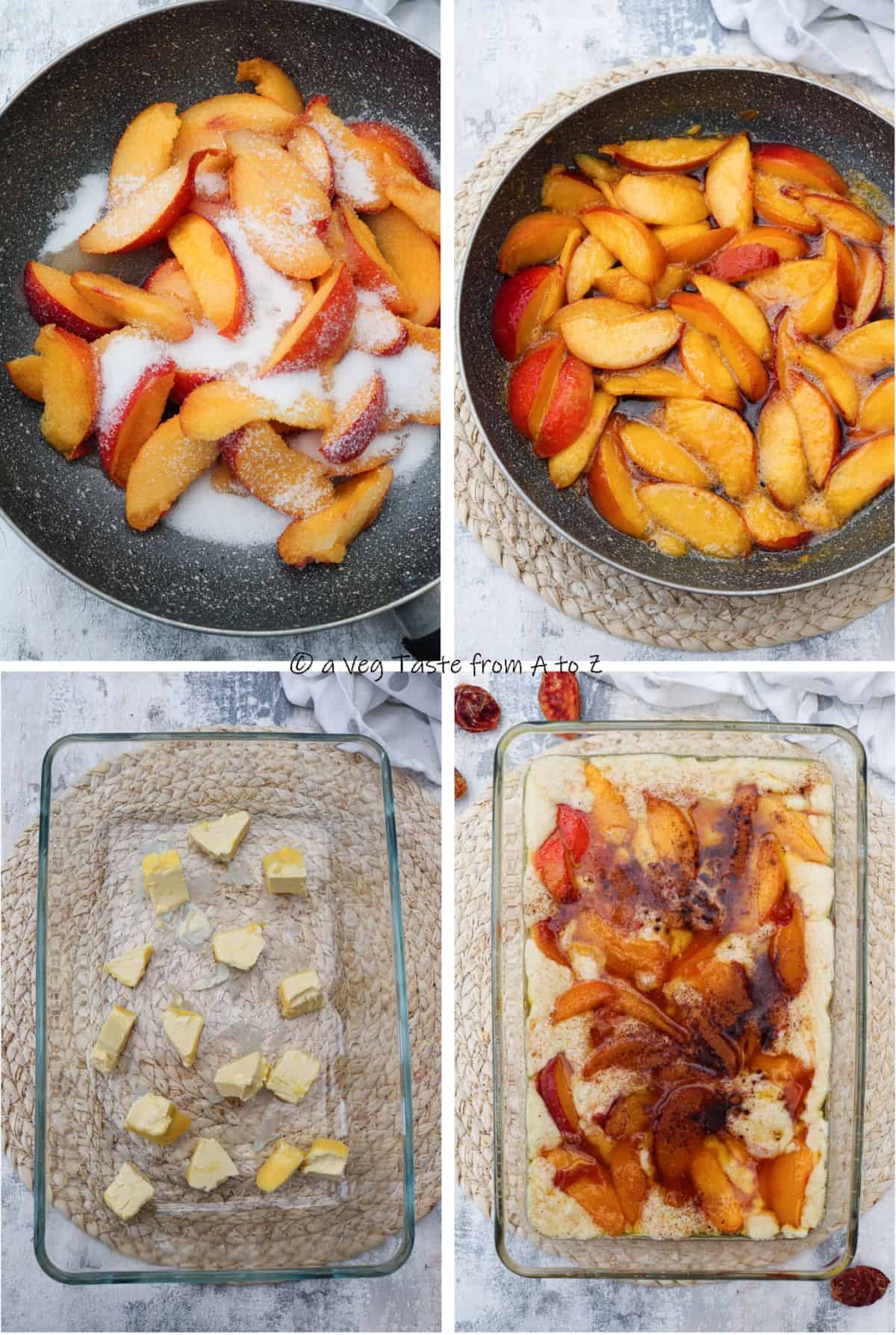 Easy Nectarine Cobbler • a Veg Taste from A to Z