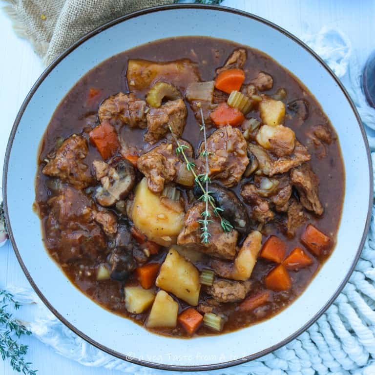 Vegan Guinness Stew (Instant Pot) • a Veg Taste from A to Z