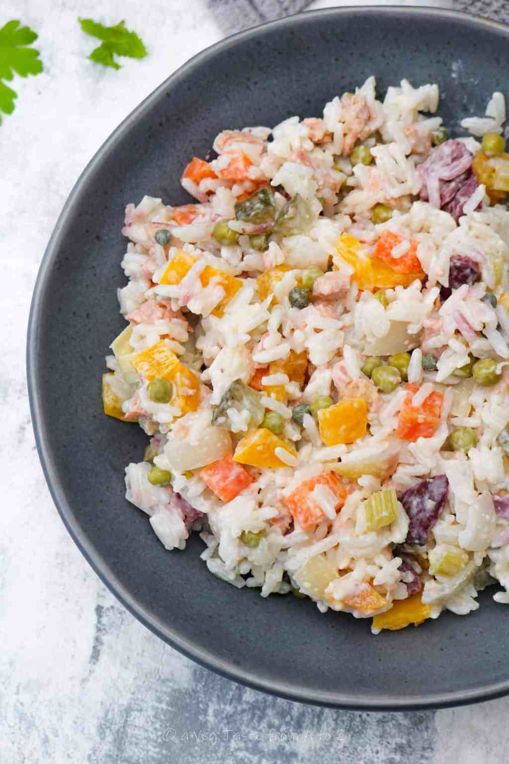 Vegan Italian Rice Salad • a Veg Taste from A to Z