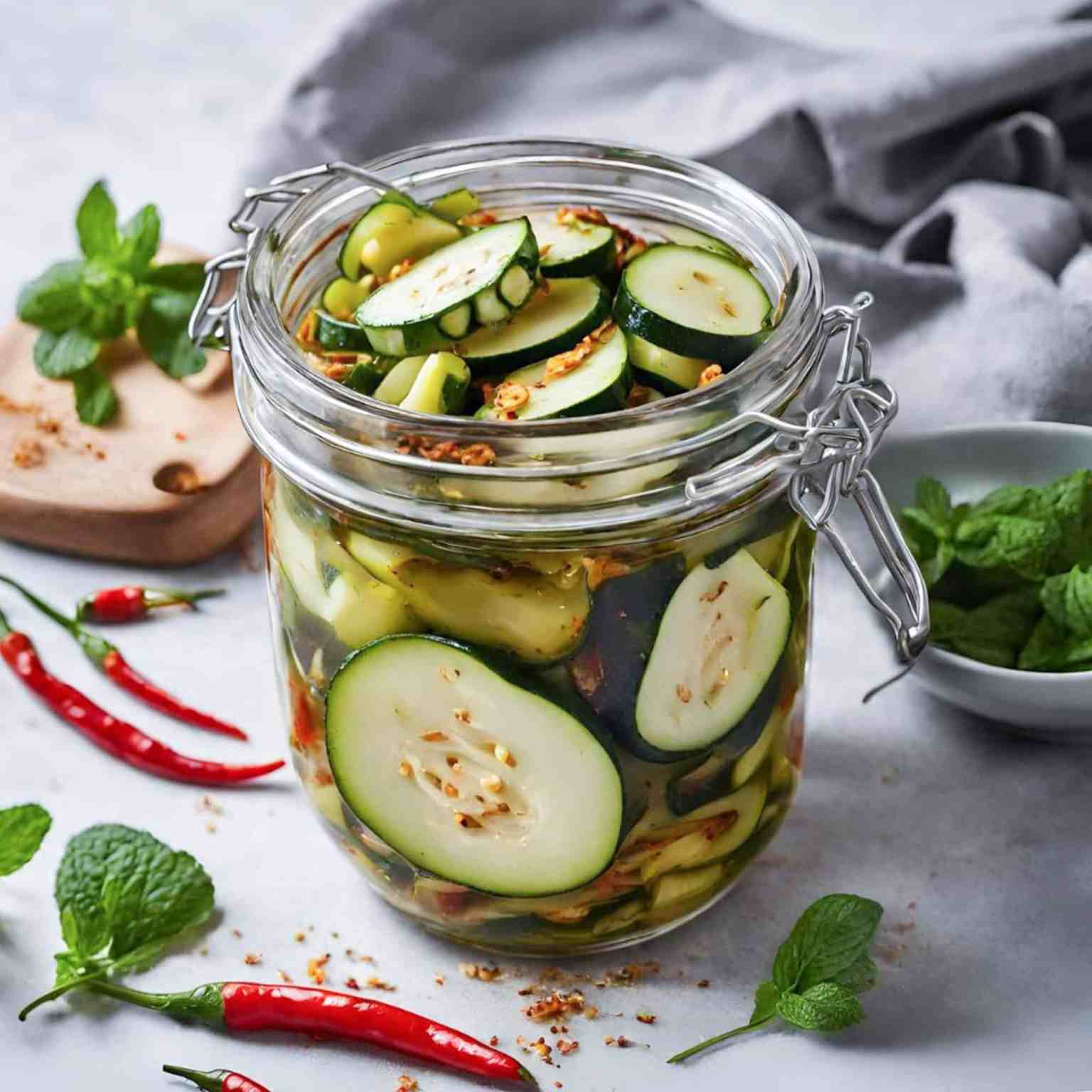 Easy Pickled Zucchini • a Veg Taste from A to Z