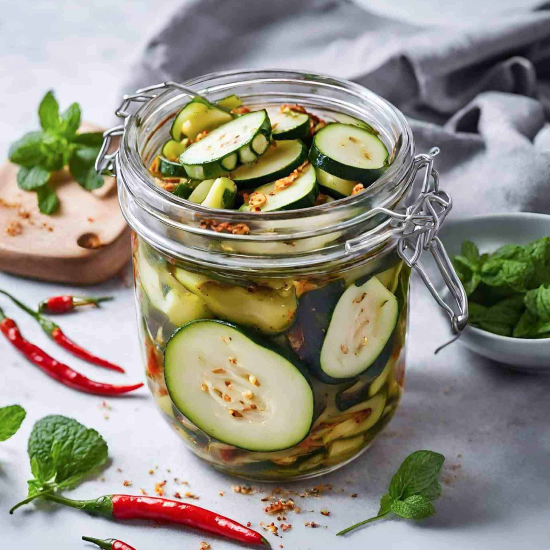 Easy Pickled Zucchini • a Veg Taste from A to Z