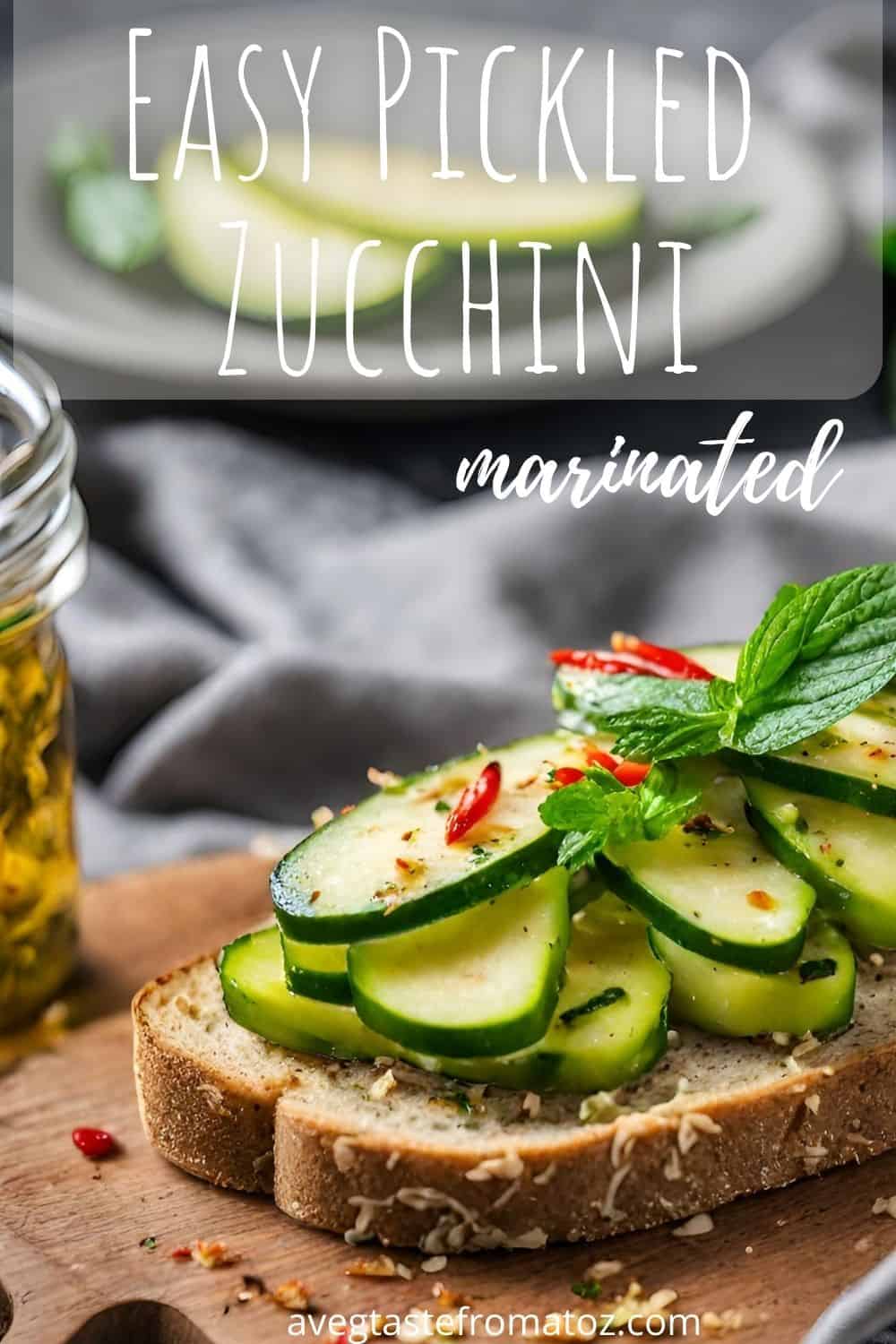Easy Pickled Zucchini • a Veg Taste from A to Z