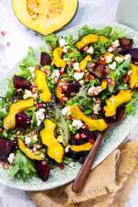 Roasted Acorn Squash Salad with Beetroot and Zhoug Dressing • a Veg ...