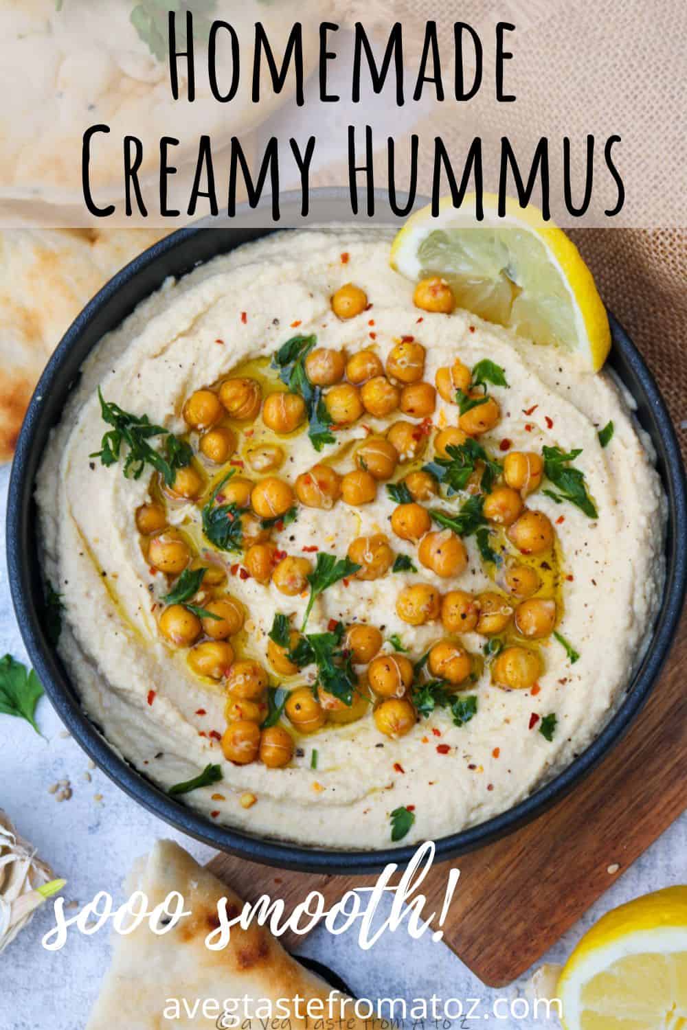 Homemade Creamy Hummus • a Veg Taste from A to Z