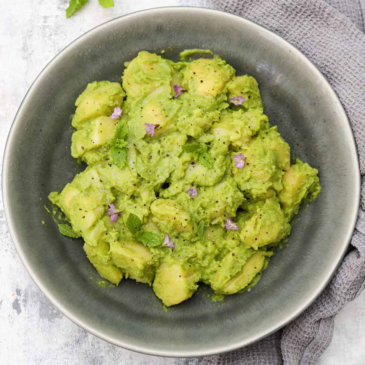 Potato Salad with Pea and Mint Purée • a Veg Taste from A to Z