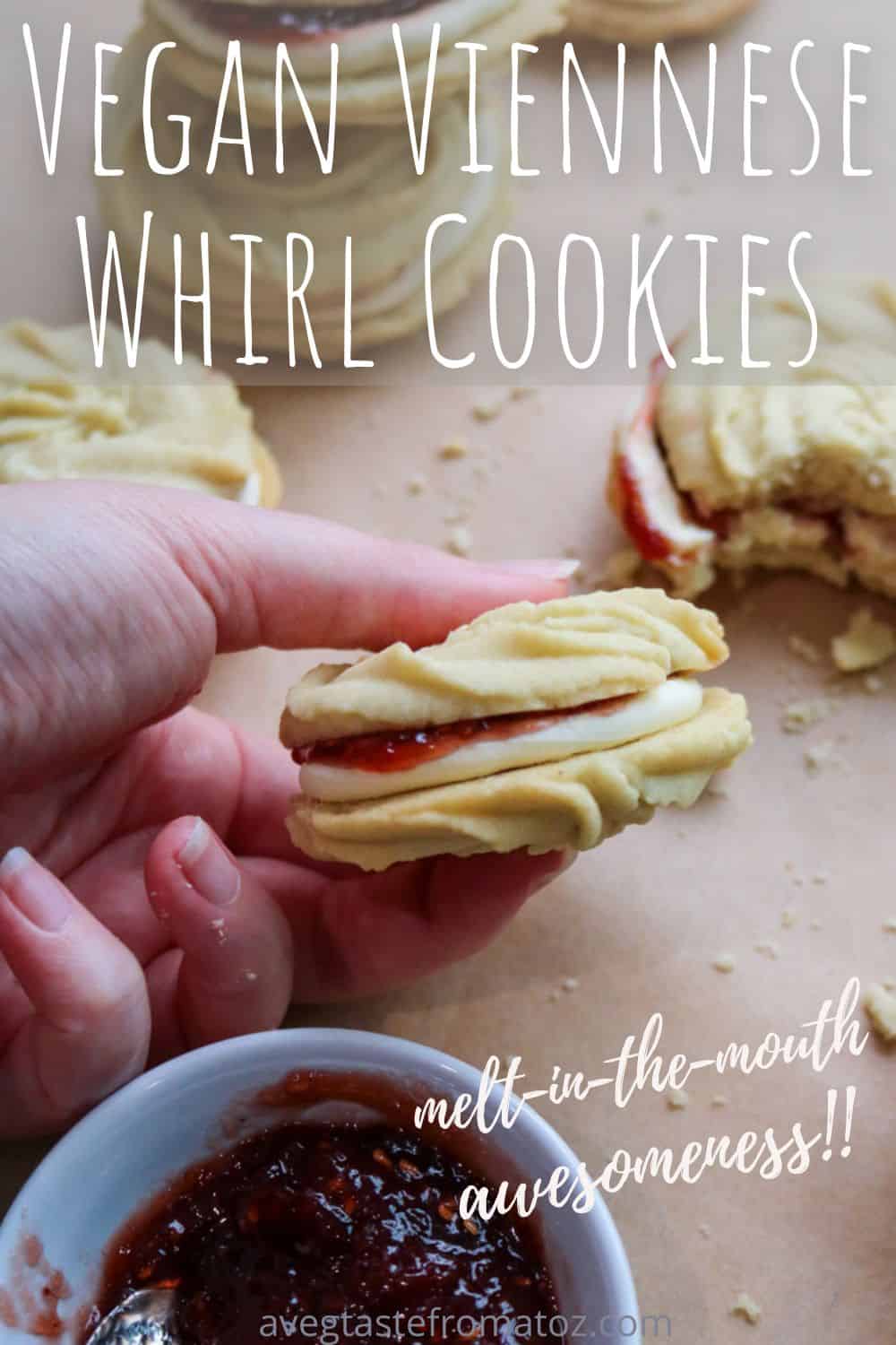 Vegan Viennese Whirl Cookies • a Veg Taste from A to Z