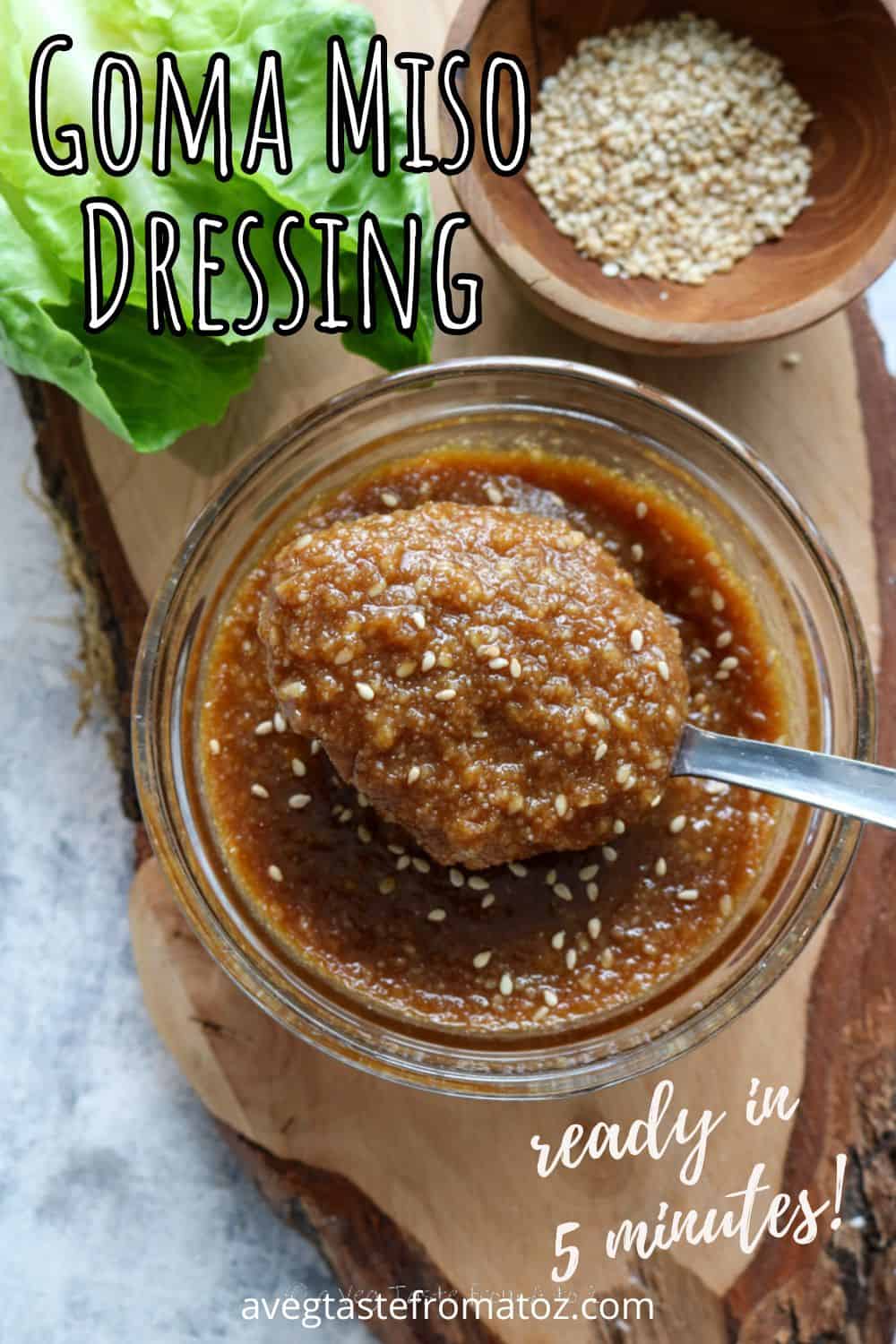 Super Easy Goma Miso Dressing • a Veg Taste from A to Z