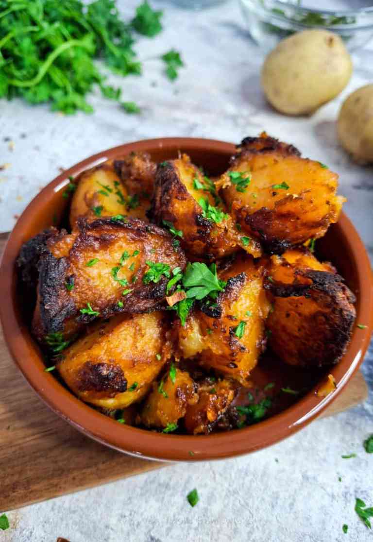 Easy Vegan Patatas Bravas (Crispy Spanish Potatoes) • a Veg Taste from ...